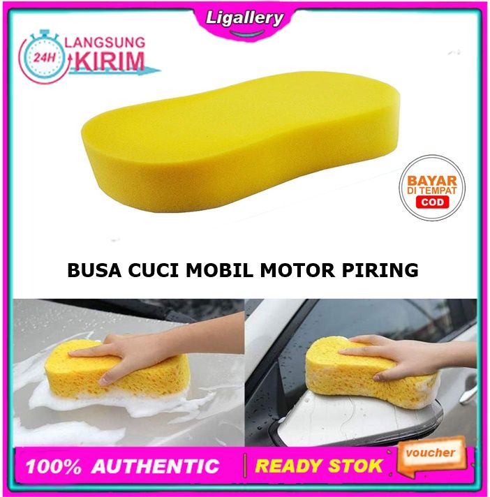 [100% Lembut] Sponge Busa Cuci Mobil Motor Piring Spons Busa Perawatan ...