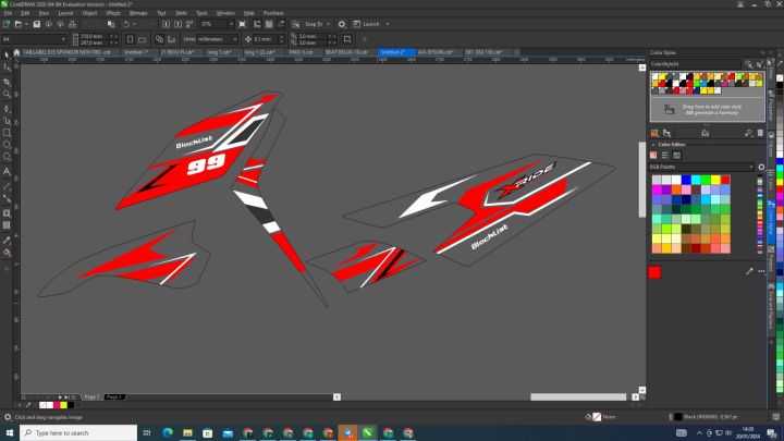 Stiker Striping Decal Transparan Motor XRIDE 125 / X-RIDE NEW - Sticker ...