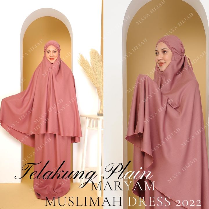 [Arabi fashion 22] Telekung Dewasa Maryam Premium Free Size Telekung ...