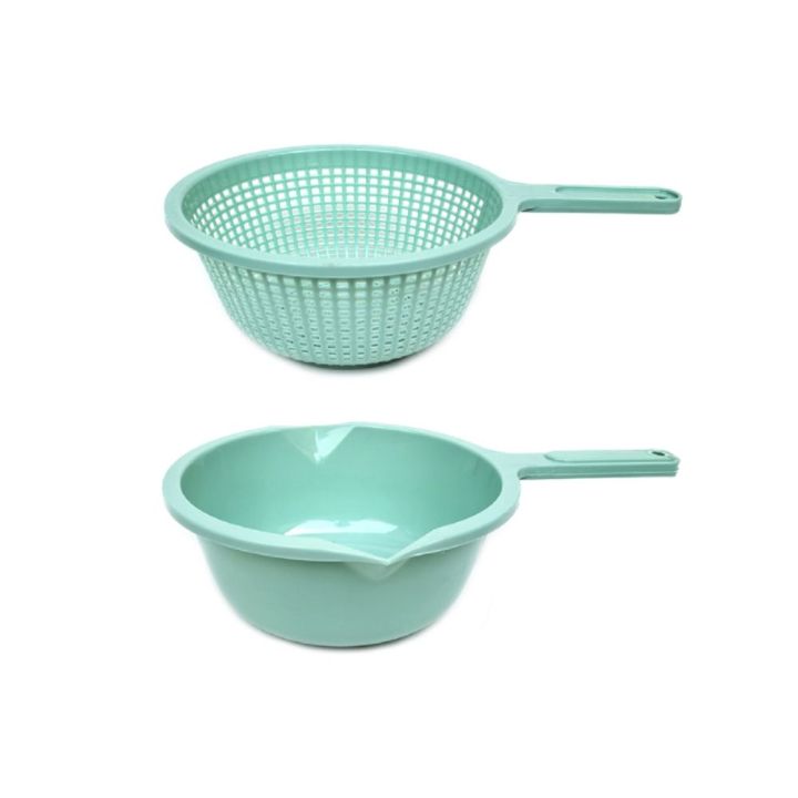 Yoshikawa Baskom Sayur Bulat dengan Tirisan Diameter 19 cm EGL B081 ...