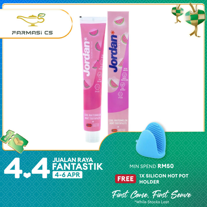 Jordan Clean & Fresh Cool Watermelon Mint Toothpaste 75g EXP:06/2026 ...