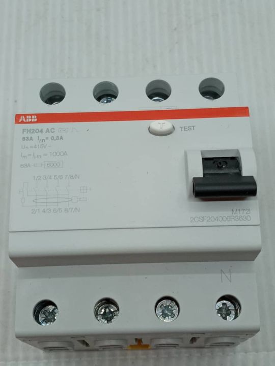 ABB 63A / 4P 100mA, 300mA, 30mA ELCB / RCCB | Lazada