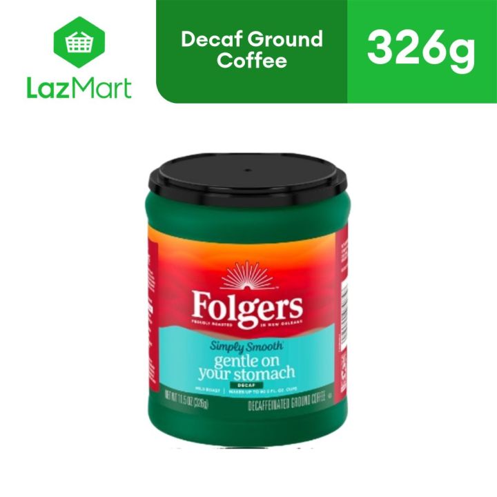 Folger's Simply Smooth Decaf Coffee 326g (11.5oz) | Lazada PH