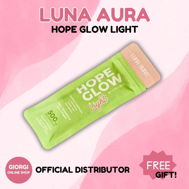 LUNA AURA Hope Glow Light 500mg Glutathione | Whitening Anti aging ...