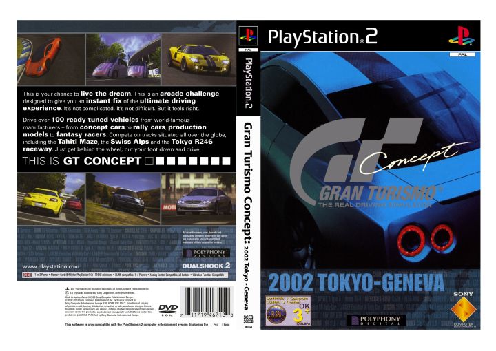 PS2 GT Concept Gran Turismo The Real Driving Simulator 2002 TOKYO ...