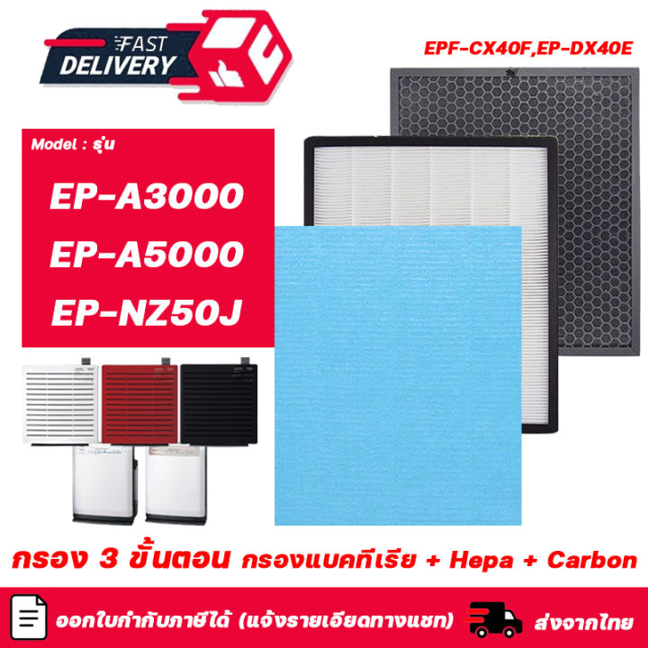 แผ่นกรองอากาศ HITACHI รุ่น EP-A3000, EP-A5000, EP-NZ50J, EP-TZ30J (แผ่นกรอง ฟิลเตอร์ เครื่องฟอก ...