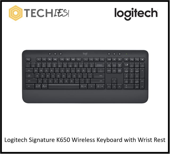 Logitech Signature K650 Wireless Keyboard with Wrist Rest, Full-Size ...