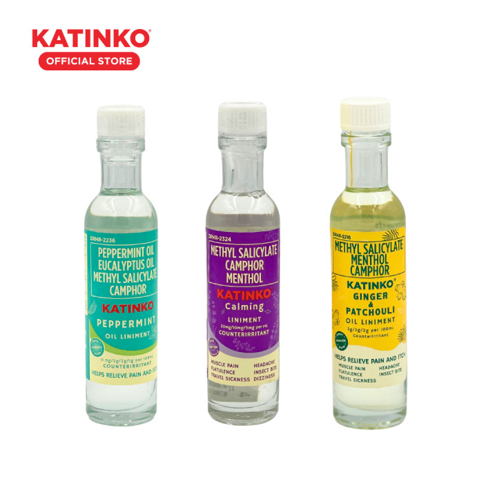 Katinko Scented Oil Liniments 35ml - Ginger & Patchouli, Peppermint ...