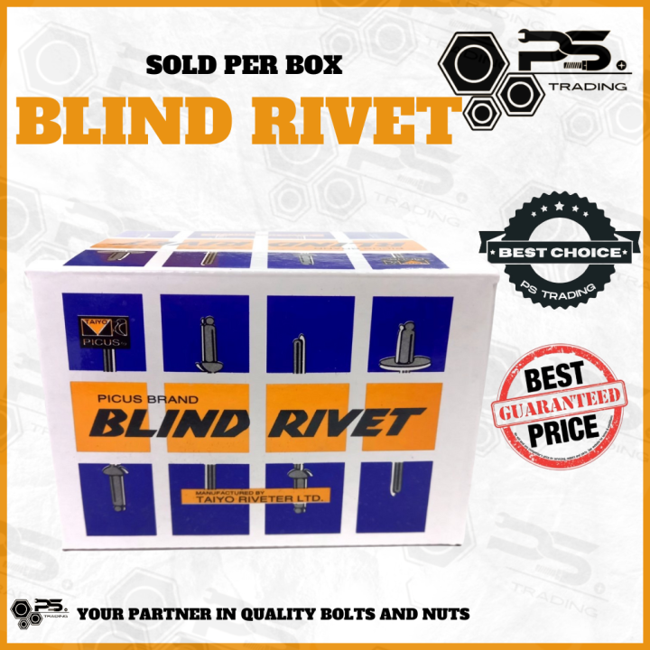 BLIND RIVETS (SOLD PER BOX) 1/8 5/32 3/16 | Lazada PH