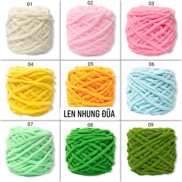 Len nhung đũa, len bông sữa cuộn 50gram | Lazada.vn