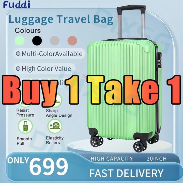 FUDDI BUY 1 TAKE 1 Luggage Travel Bag 20/24 Inch 4 Wheel 360 Degree ...