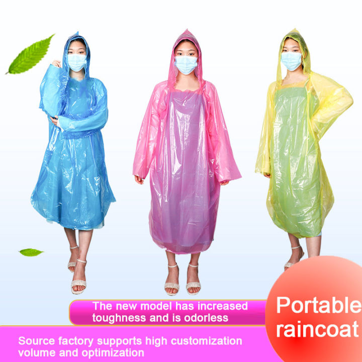10 Pack Disposable Rain Ponchos for Adults Emergency Waterproof ...