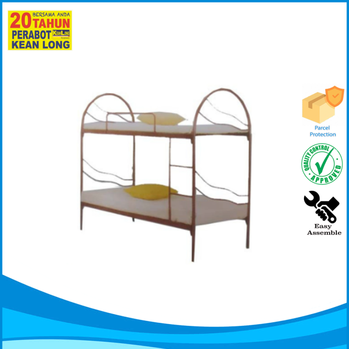 *3V Katil Besi 2 Tingkat / Bingkai Katil / Metal Double Decker Bed ...