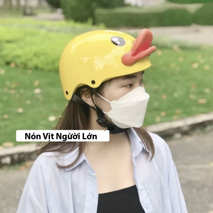 Mũ bảo hiểm con vịt vàng cho người lớn hàng chính hãng-siêu dể thương ...