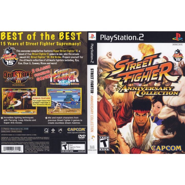 แผ่นเกมส์ PS2 Street Fighter Anniversary Collection คุณภาพ ส่งไว ...