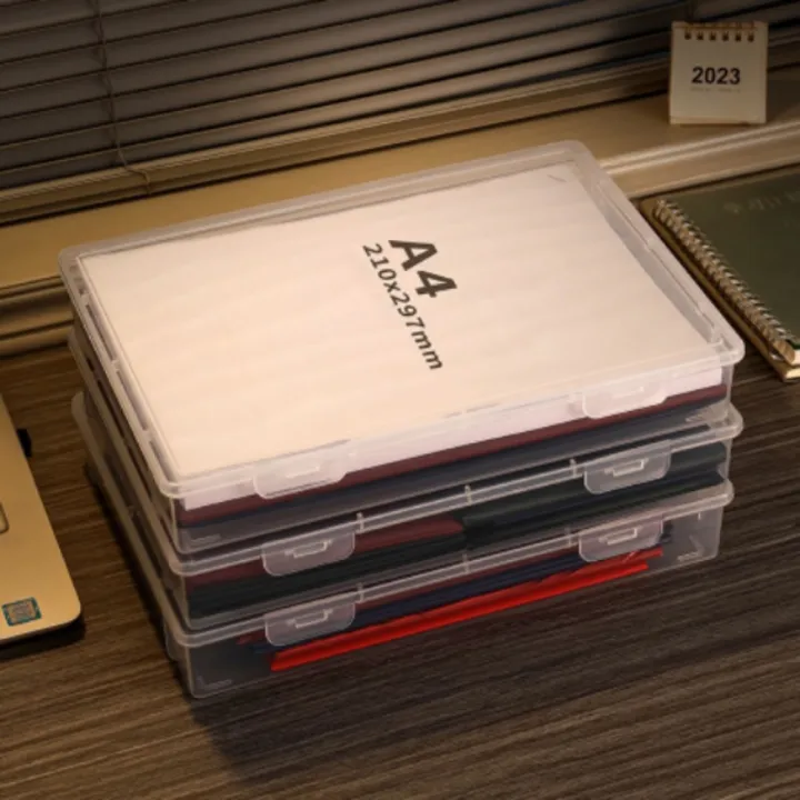 MIRELINA Square Shape Document Organizer Clear Plastic A4 Organizing ...