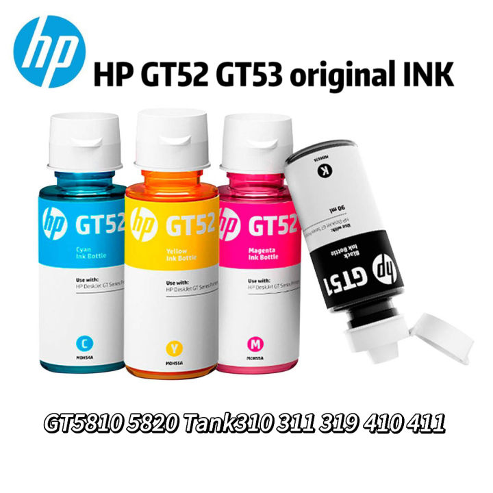HP GT53 / GT52 Original Ink Bottle (Black/Cyan/Magenta/Yellow ...