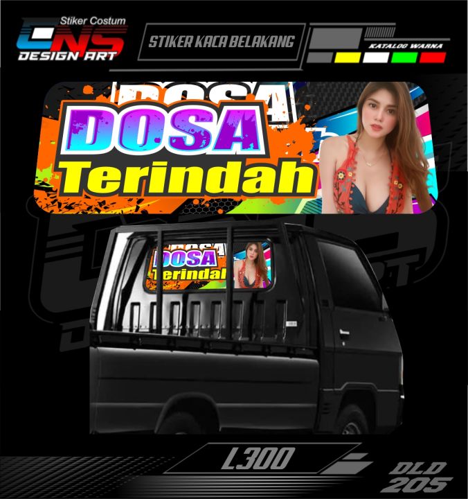 Stiker Kaca Belakang Pick Up L300 Custom Bisa Request Sticker Cewek ...