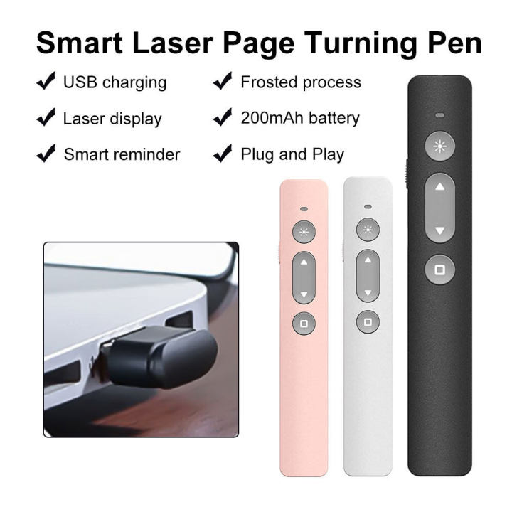 3Tech mall Rechargeable 2.4GHz Wireless Laser Presenter USB Remote ...
