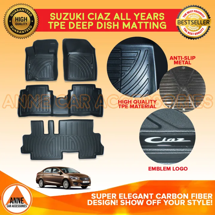 TPE / 5D Deep Dish for Suzuki Ciaz 2016 2017 2018 2019 2020 2021 2022 ...