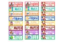 8pcs Subject Stickers Subject Name Sticker Subject Label STicker for ...