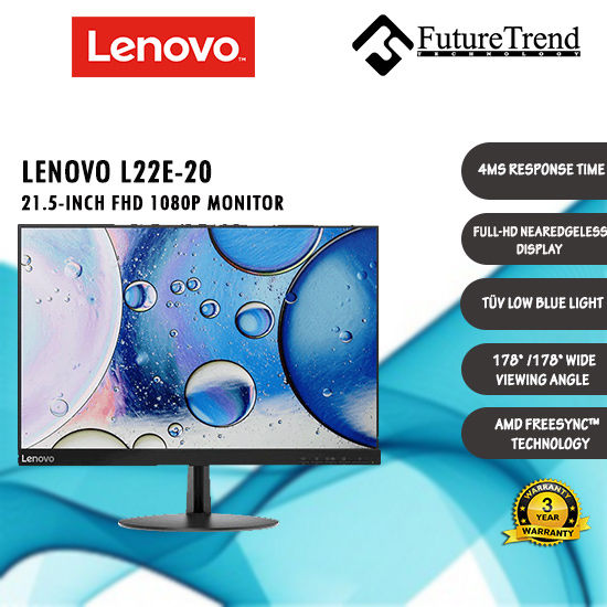 Lenovo L22e-20 Monitor 21.5" Full HD 1080p/4ms Response Time/AMD ...
