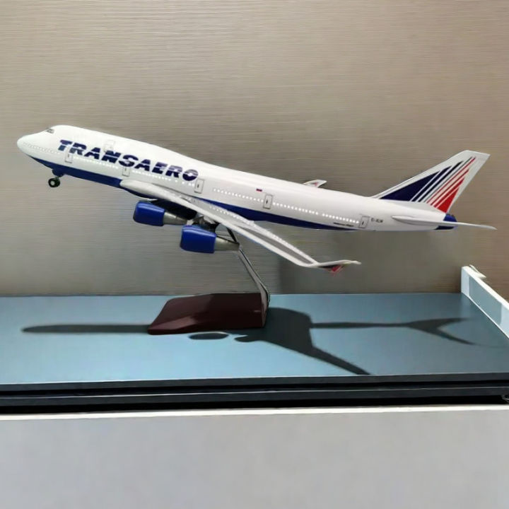 B747 Russia Transaero Airplane Model Toy 1/150 Airline 747 Plane Model ...
