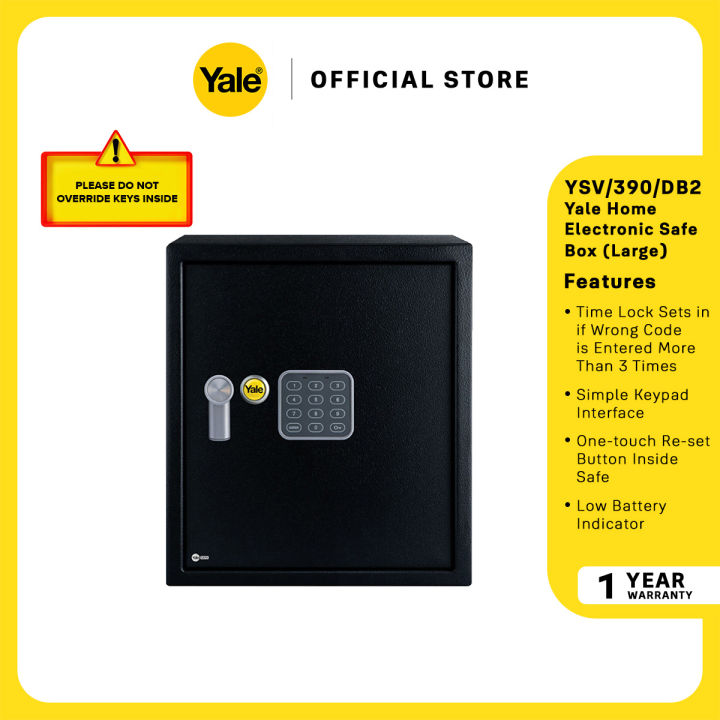 Yale Home Value Large Safe Box YSV/390/DB2 - Wall Mount/ 2 Keys ...