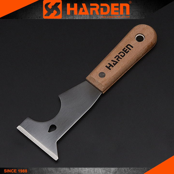 Harden 620212 6 In 1 Putty Scraper with Wood Handle Carbon Steel Putty ...