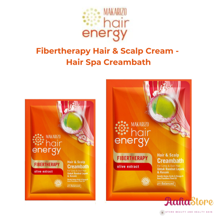 [Sachet Olive] Makarizo Hair Energy Fibertherapy Hair & Scalp Cream ...