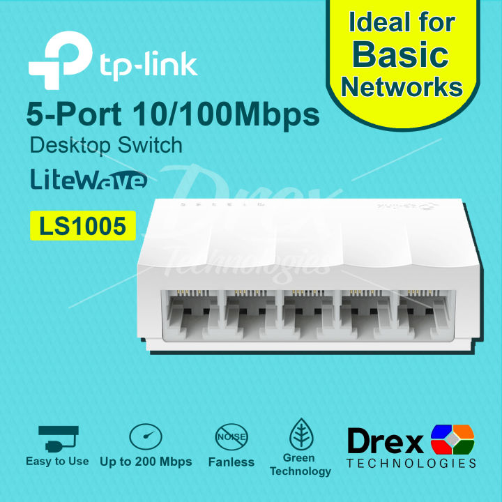 TP-Link LS1005 5-Port 10/100Mbps Desktop Switch Hub | Lazada PH