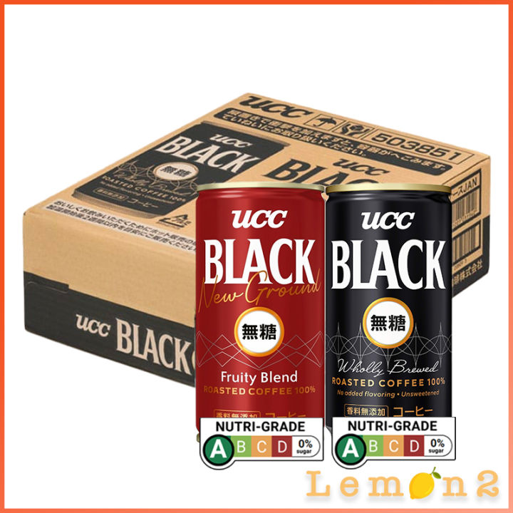 UCC Black Sugar Free / New Ground Fruity Blend Can 185g x 30 (Carton Deal) | Lazada Singapore