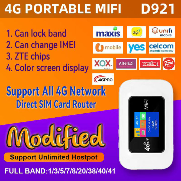 (Modified Unlimited Hotspot) 4G 150mbps D921 unlimited full-band ...