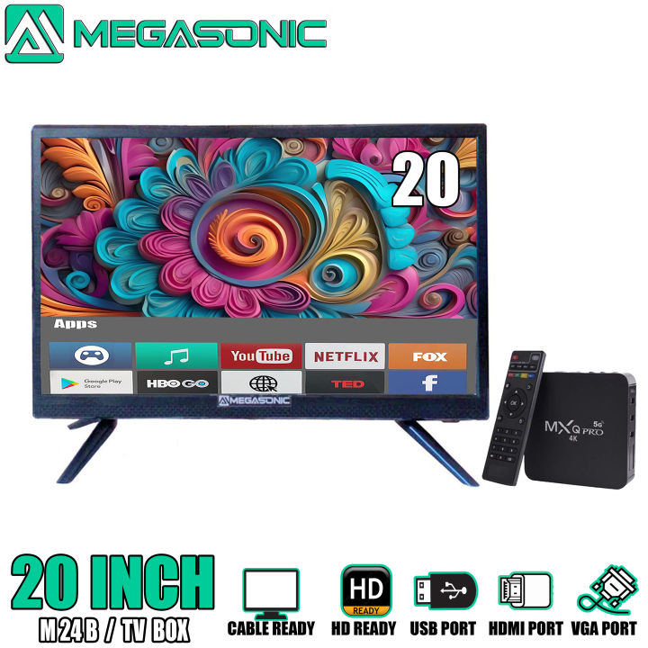 MEGASONIC M97-LED24B + Smart TV BOX 20 Inch Screen LEDTV | Lazada PH