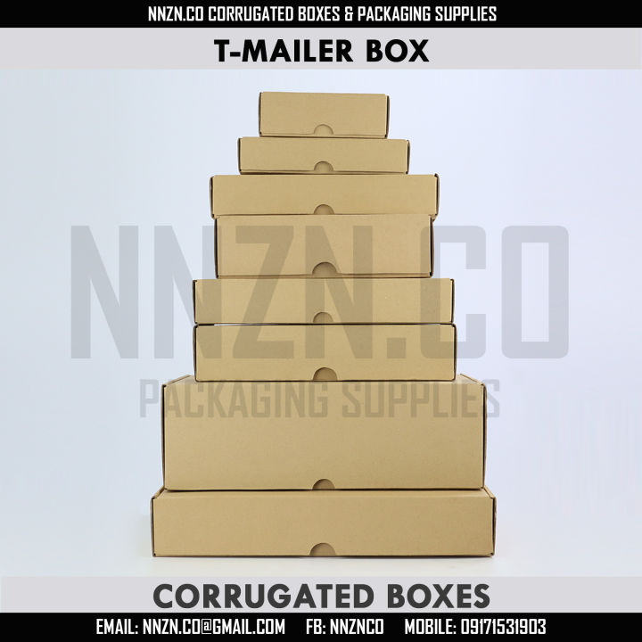 NNZN Brown Kraft Corrugated Mailer Box T-Mailer Box Shipping box Gift ...