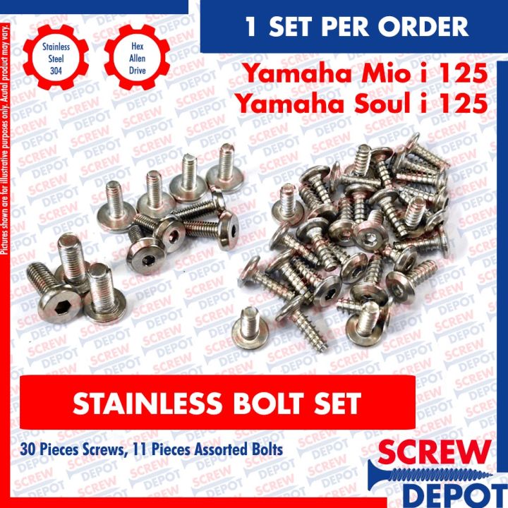 Stainless Bolt Set - Yamaha Mio i 125 | Mio Soul i 125 ( Motorcycle ...