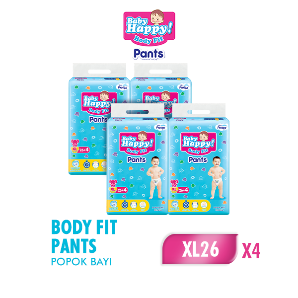 Baby Happy Pants XL 26 - Box isi 4 - Popok Celana Sekali Pakai | Lazada ...