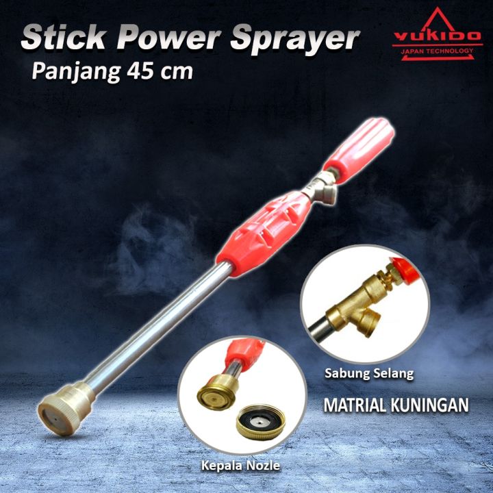 Stick Power Sprayer 20cm 33cm 45cm Sanchin Stik Gun Mesin Steam Cuci ...