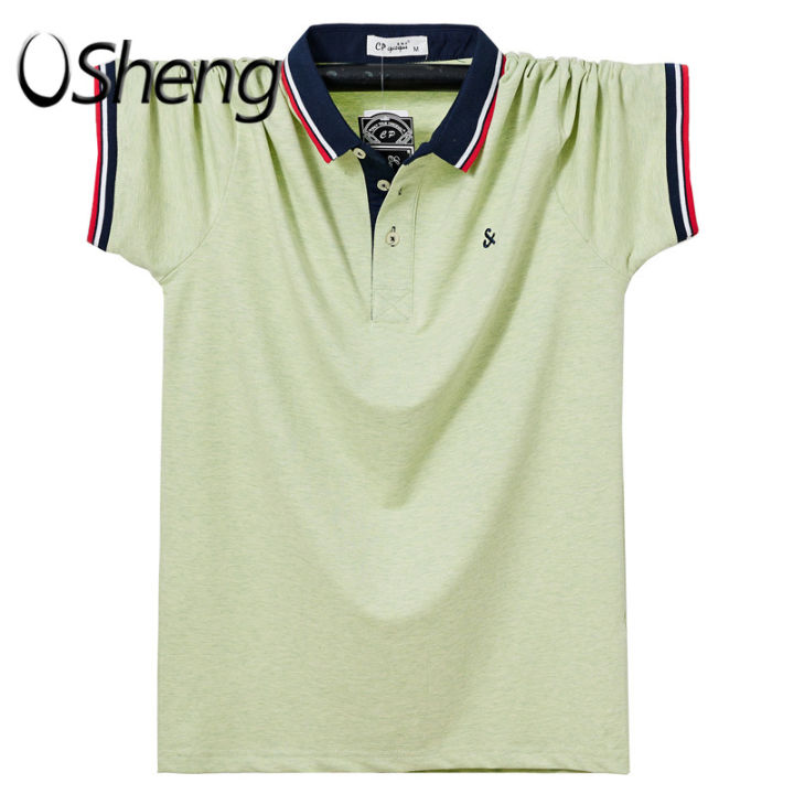 VSheng เสื้อโปโลขนาดใหญ่ไซส์ M ถึง6XL คอปกสำหรับผู้ชายเสื้อลำลองทรงหลวม ...