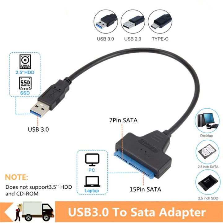 SATA 3 to USB 3.0/2.0 Cable 6Gbps High-Speed Hard Disk Cable Adapter ...