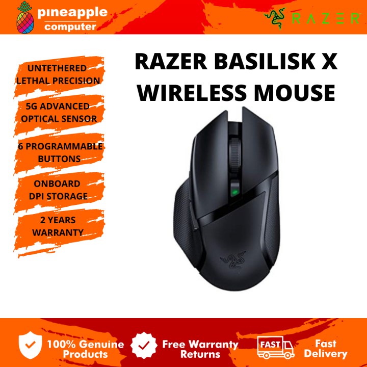 Razer Basilisk X Hyperspeed Wireless & Bluetooth Gaming Mouse RZ01 ...