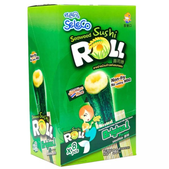 Seleco Seaweed Sushi Roll Original Seaweed Rice Snacks 8x12g | Lazada PH