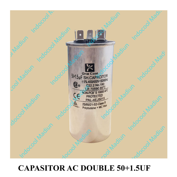 CAPACITOR/CAPASITOR AC DOUBLE 50+1.5UF | Lazada Indonesia