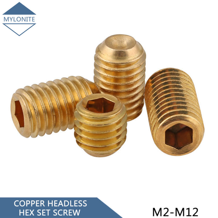 Brass Set Screw M2 M2.5 M3 M4 M5 M6 M8 M10 M12 Headless Hex Socket Head ... Brass Set Screw M2 M2.5 M3 M4 M5 M6 M8 M10 M12 Headless Hex Socket Head ...