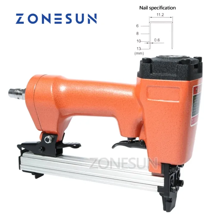 ZONESUN 1013J Pneumatic Staple Stapler Air Brad Door-Shaped Nails ...