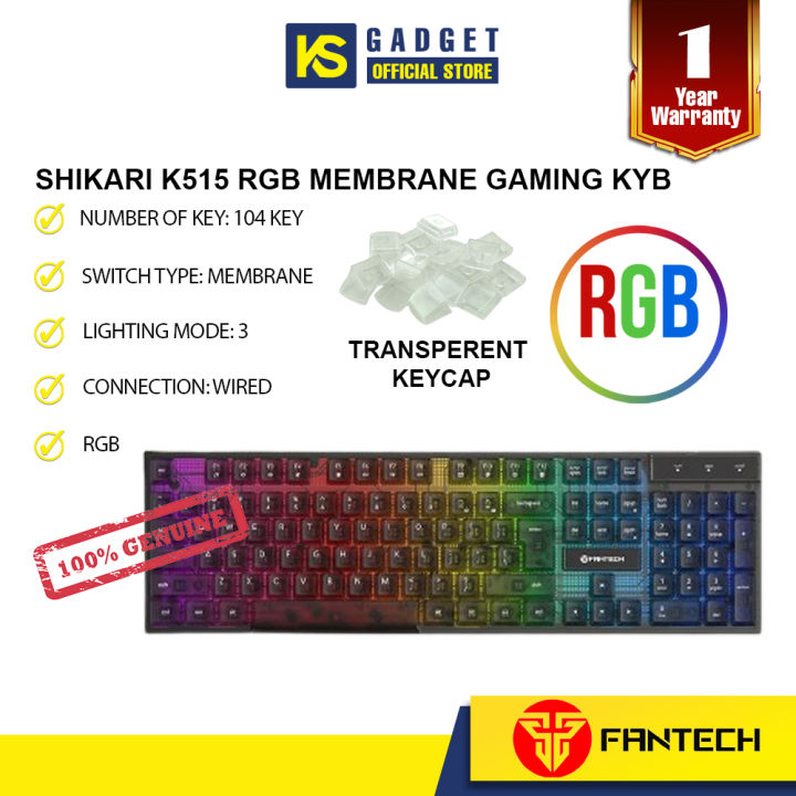 Fantech Shikari K515 RGB Membrane Gaming Keyboard With Advance Anti-Ghosting | Lazada