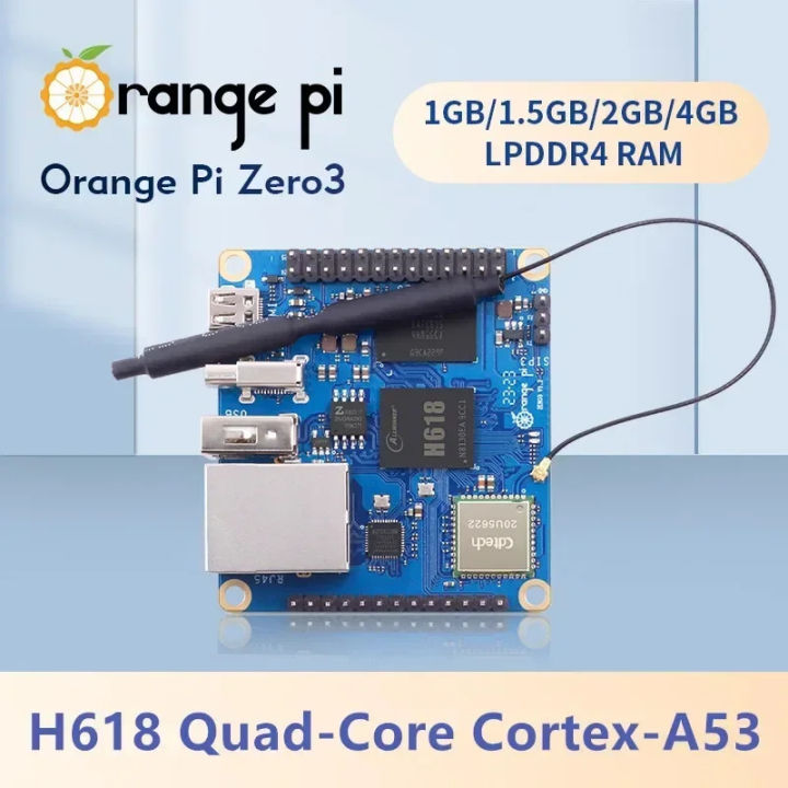 Orange Pi ZERO 3 1GB 2GB 4GB RAM DDR4 Allwinner h618 Wifi Bluetooth PC zero3 ban phát triển SBC ...