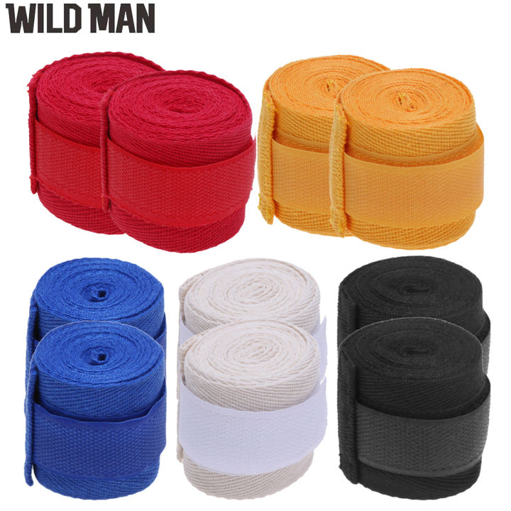 (Ready) 2Pcs 2.5M กีฬาผ้าฝ้าย Kick ผ้าพันชกมวย Sanda MMA มือถุงมือ ...