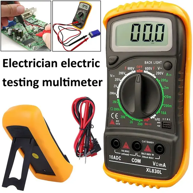 Mini Digital Multimeter AC/DC Voltage Tester / alat pengukur ukur cek ...