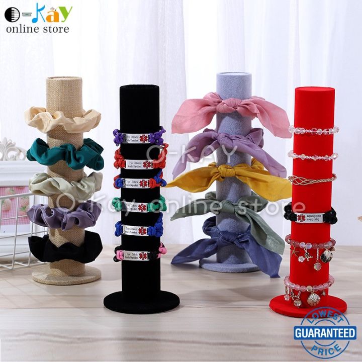O-KAY Flannel Head Rope Rubber Band Display Stand Bead String Watch ...